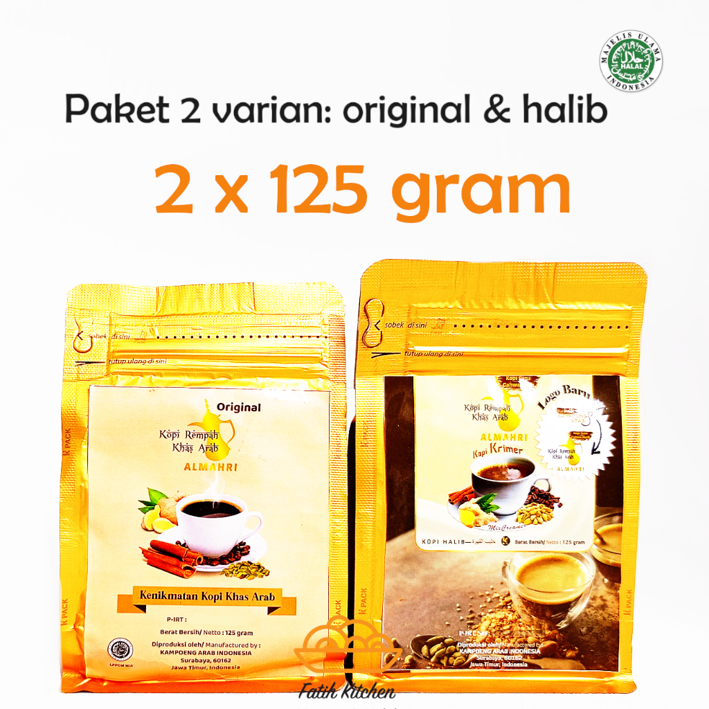 Jual Kopi Al Mahri Paket 2 Varian 125 gr Original Gahwa dan Halib Susu ...