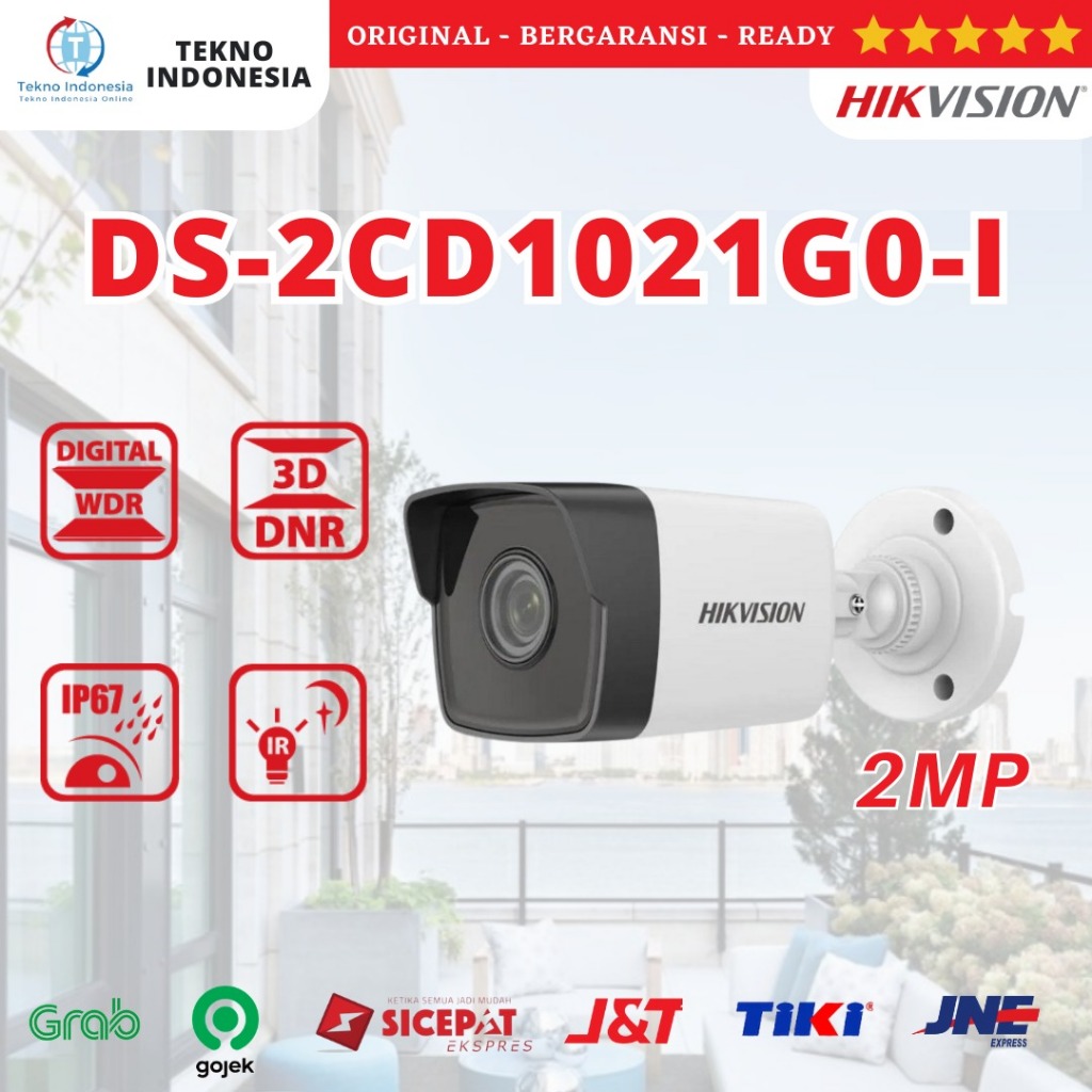 Jual Hikvision DS-2CD1021G0-I 2MP Fixed Bullet IP Camera POE IR | Shopee Indonesia