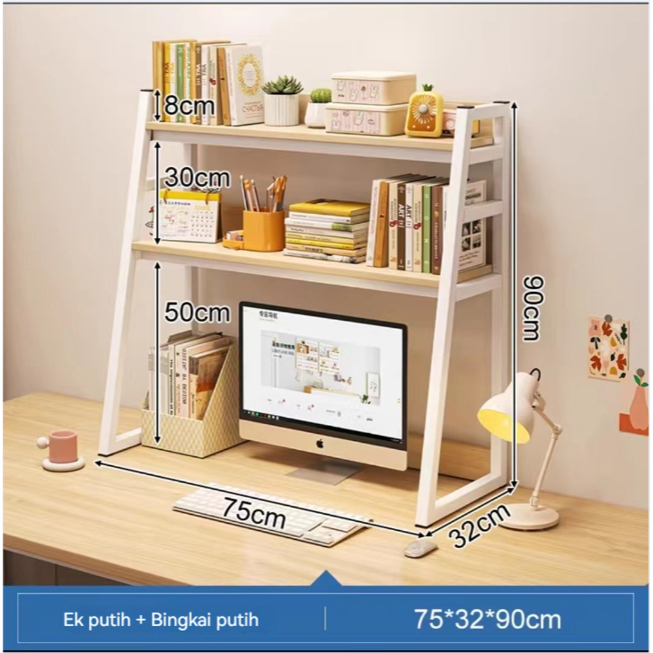 Jual Jutastore Rak Meja Stationery Desktop Storage Rak Buku Rak Buku ...