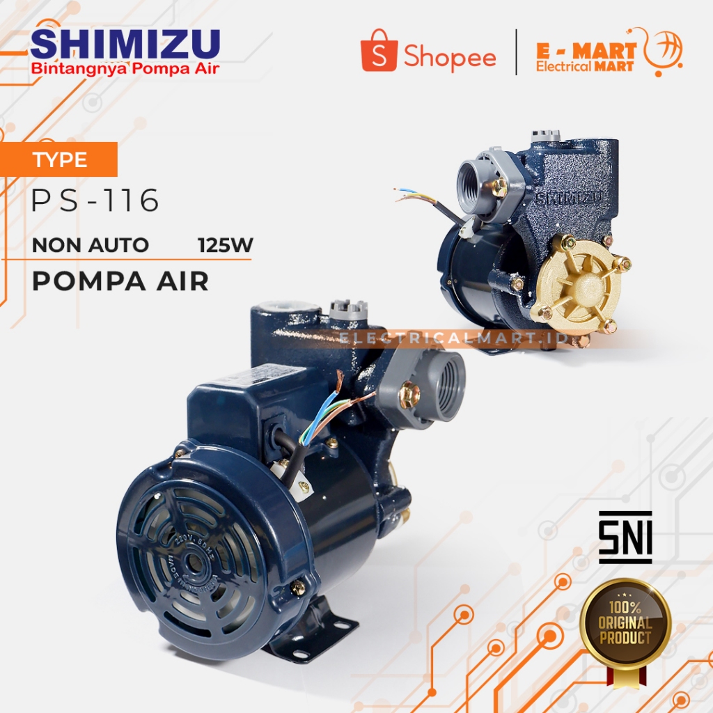 Jual SHIMIZU PS 116 Bit Pompa Air Manual Sumur Dangkal 9 Meter | Shopee ...