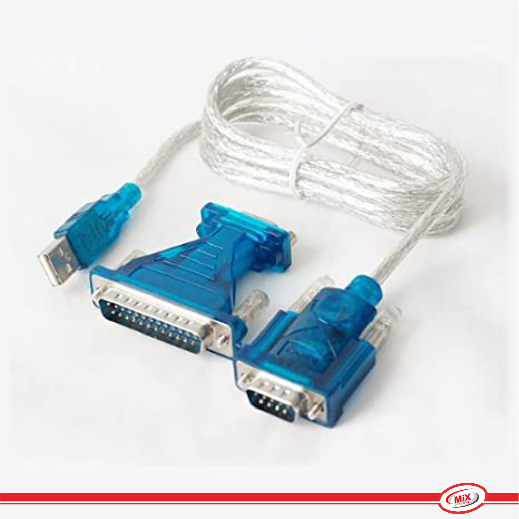 Jual Kabel Printer USB Serial RS232 DB9 combo DB25 Konverter USB Serial ...