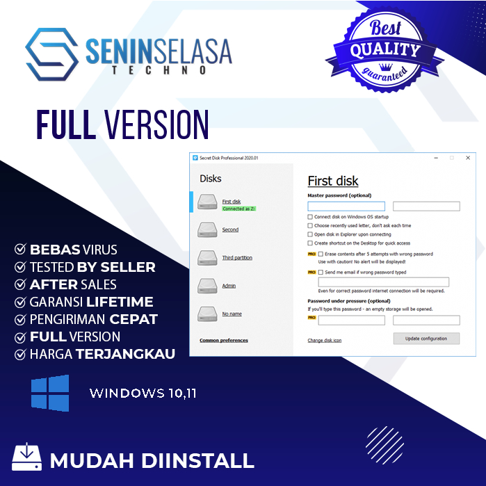Jual Software Penyimpanan Rahasia: Secret Disk Professional 2025 [WIN] | Shopee Indonesia