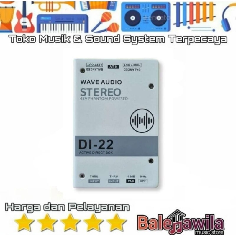 Jual DiBox Wave DI22 Active Stereo Direct Box Di 22 Active Stereo DiBox ...