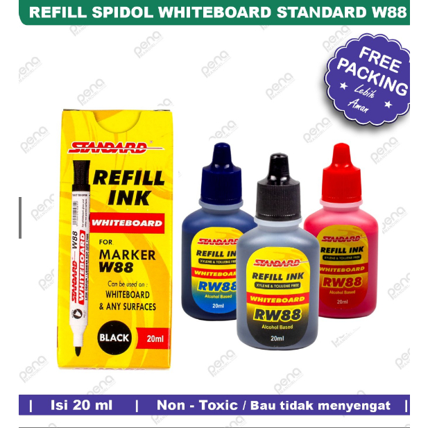 Jual Standard Isi Tinta Spidol Whiteboard RW88 Refill Ink 20 ml ...