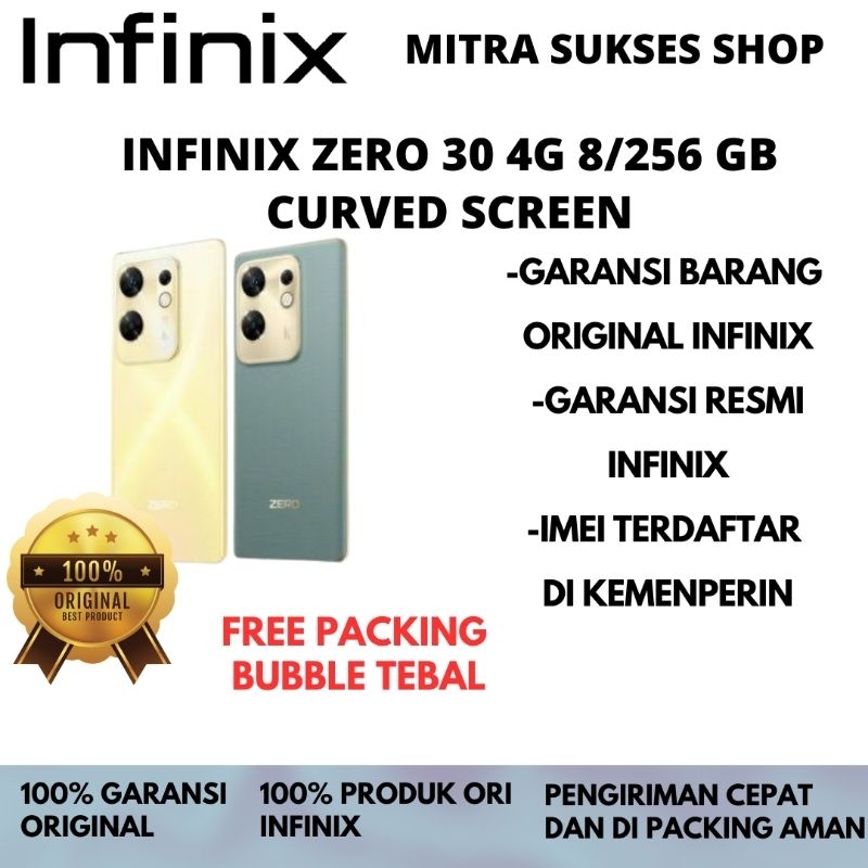 Jual Infinix Zero 30 4G 8/256GB Curved Screen Ready Stock | Shopee ...