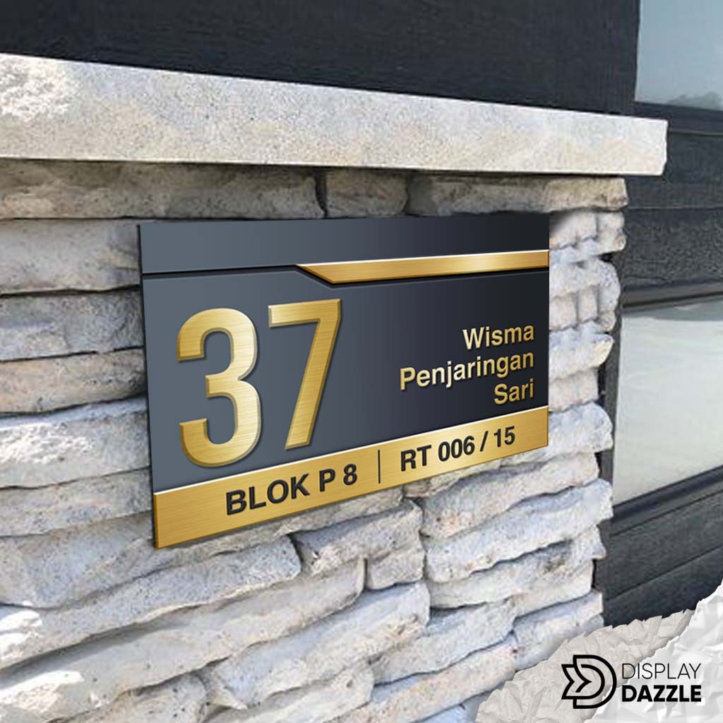 Jual Nomor Rumah Akrilik Sticker Gold Edition | Shopee Indonesia