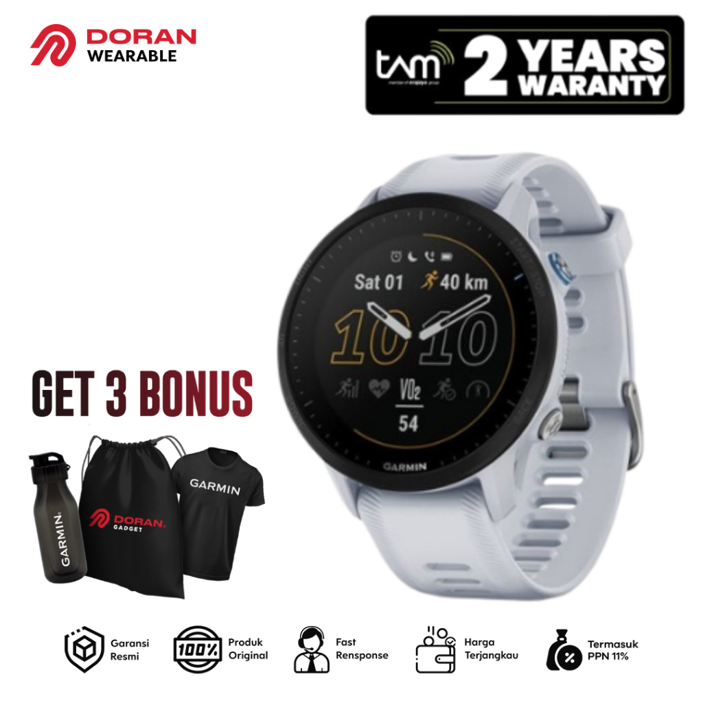 Jual Garmin Forerunner 955 Non Solar Whitestone - Garansi Resmi TAM 2 ...