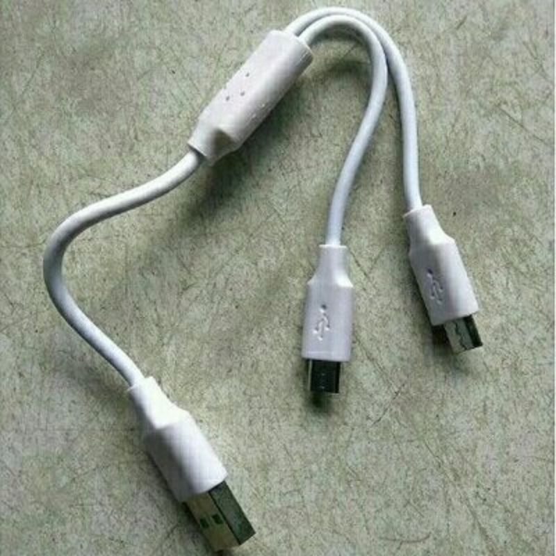 Jual Kabel USB Micro Mikro Cabang 2 Cable Cas Charge | Shopee Indonesia