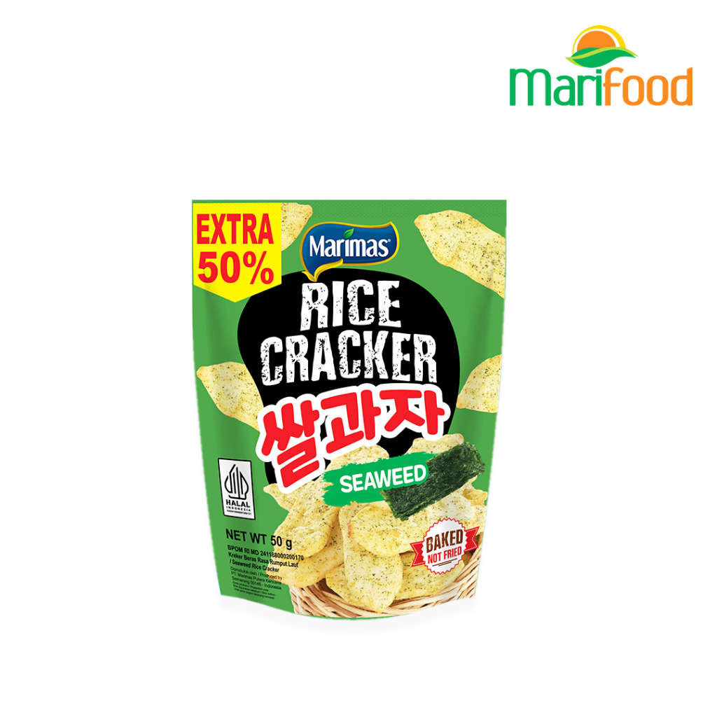 Jual Marimas Rice Crackers Seaweed Extra 50% | Shopee Indonesia