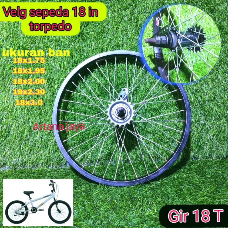 Jual Velg wheelset sepeda torpedo 18 in / velg sepeda bmx 18 in torpedo ...
