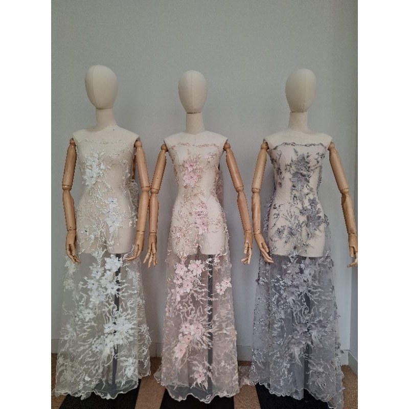 Jual Tulle Bordir Bunga 3D | Tulle Bunga 3D | 3D Payet -ISTANA KAEN ...