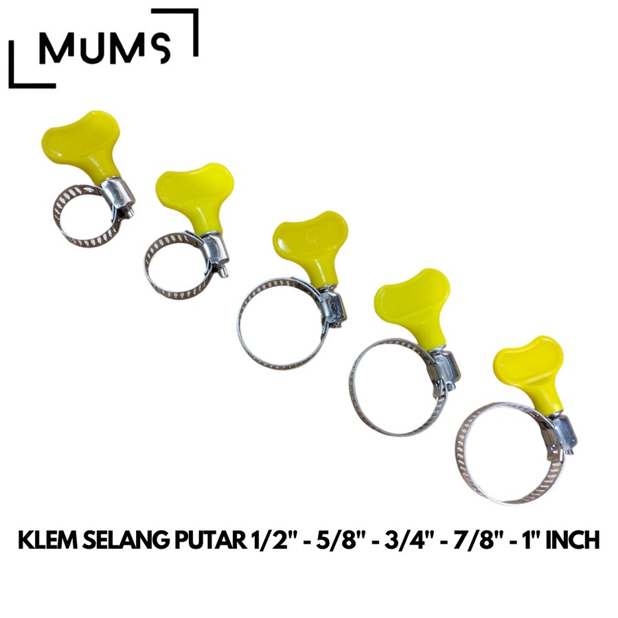 Jual DPM - Klem Selang Putar Stainless Kuping Hose Clamp 1/2 5/8 3/4 7/ ...