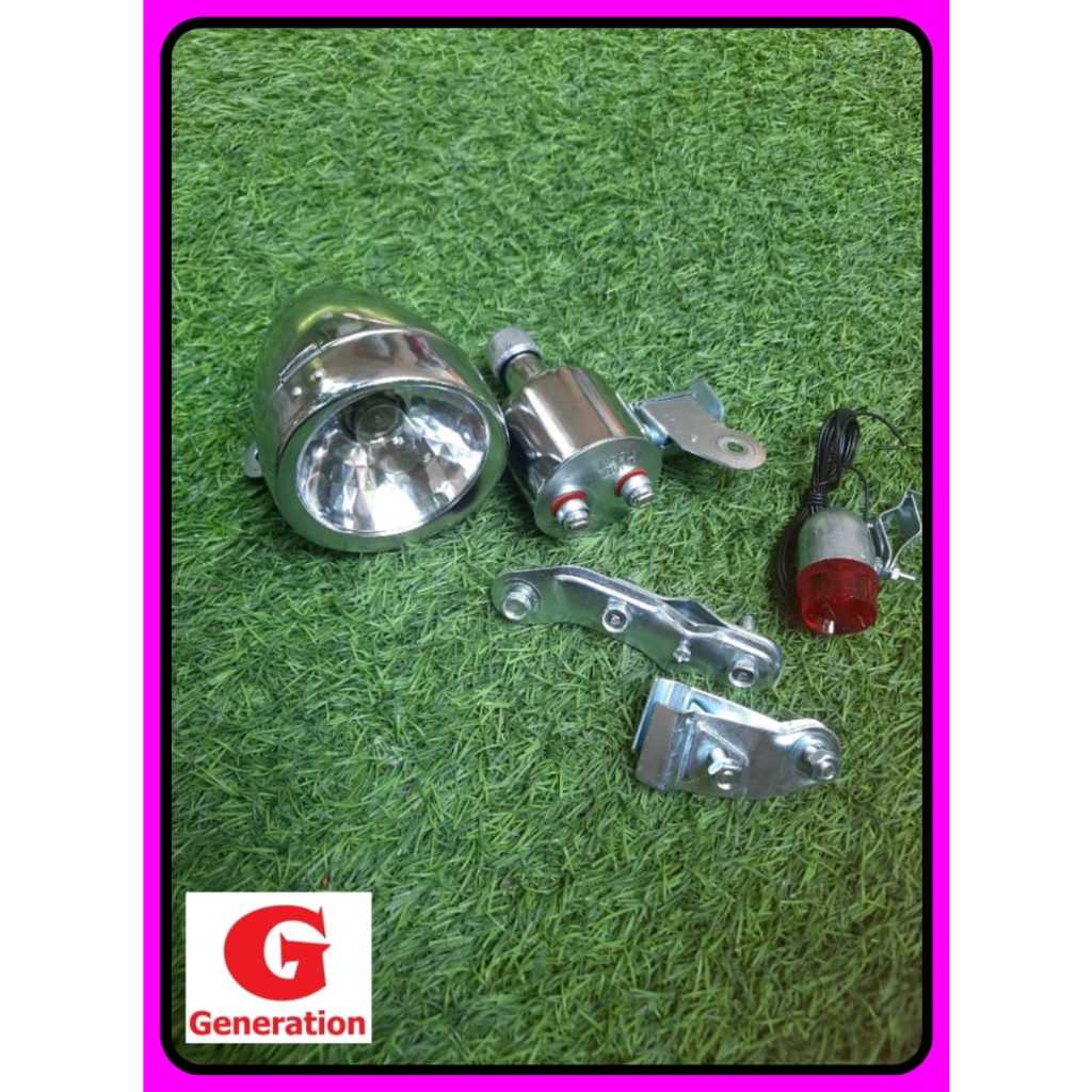 Jual Lampu Sepeda Lampu + Dinamo Sepeda Onthel Taiwan Lampu Berko ...