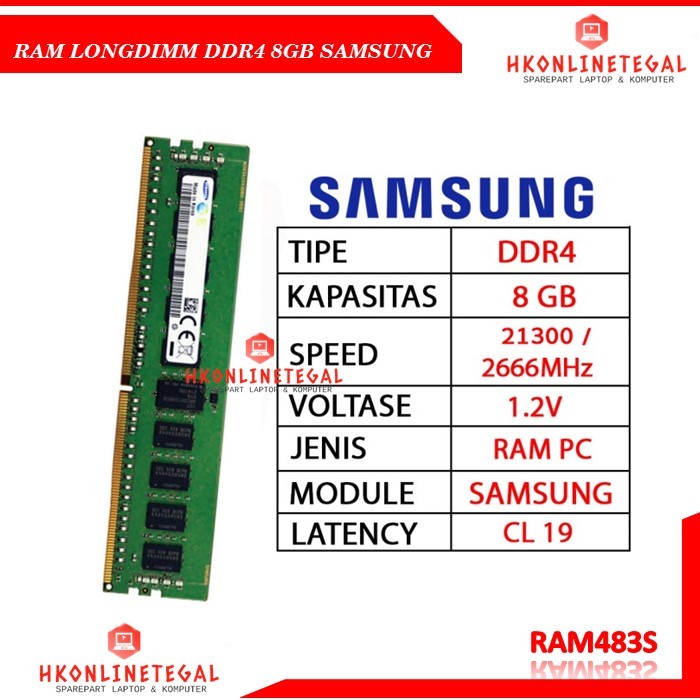 Jual RAM PC Samsung Longdimm DDR4 8GB 21300/2666Mhz | Shopee Indonesia