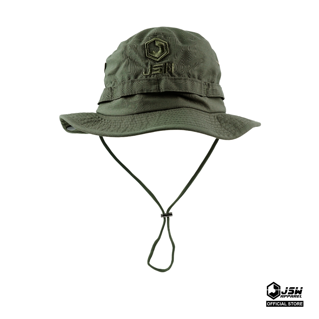 Jual JSW APPAREL - Topi Bucket - Rimba - Green Army - Logo + JSW ...