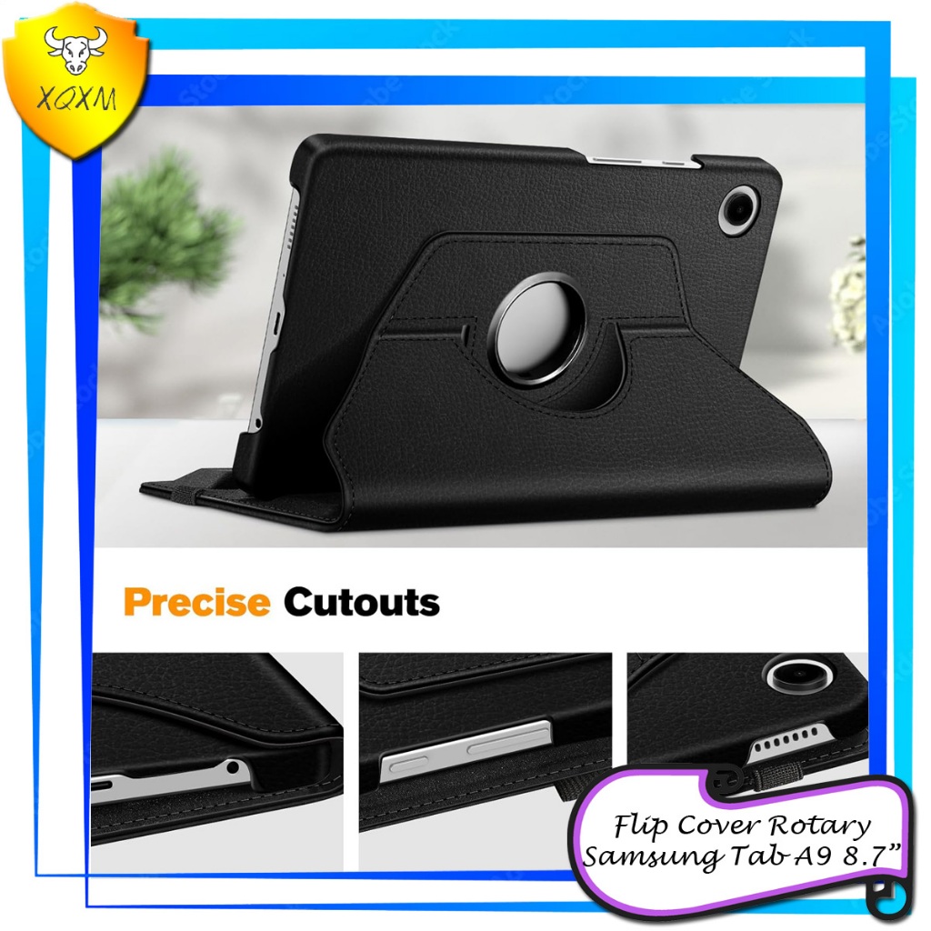 Jual Samsung Tab A9 8.7" X110/X115 PU Leather Case Flip Cover Rotary ...