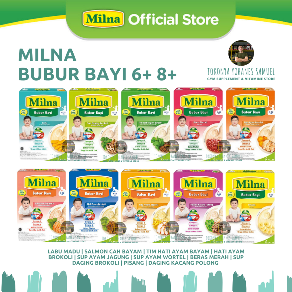 Jual Milna Bubur Bayi Reguler 6+ 8+ | Shopee Indonesia