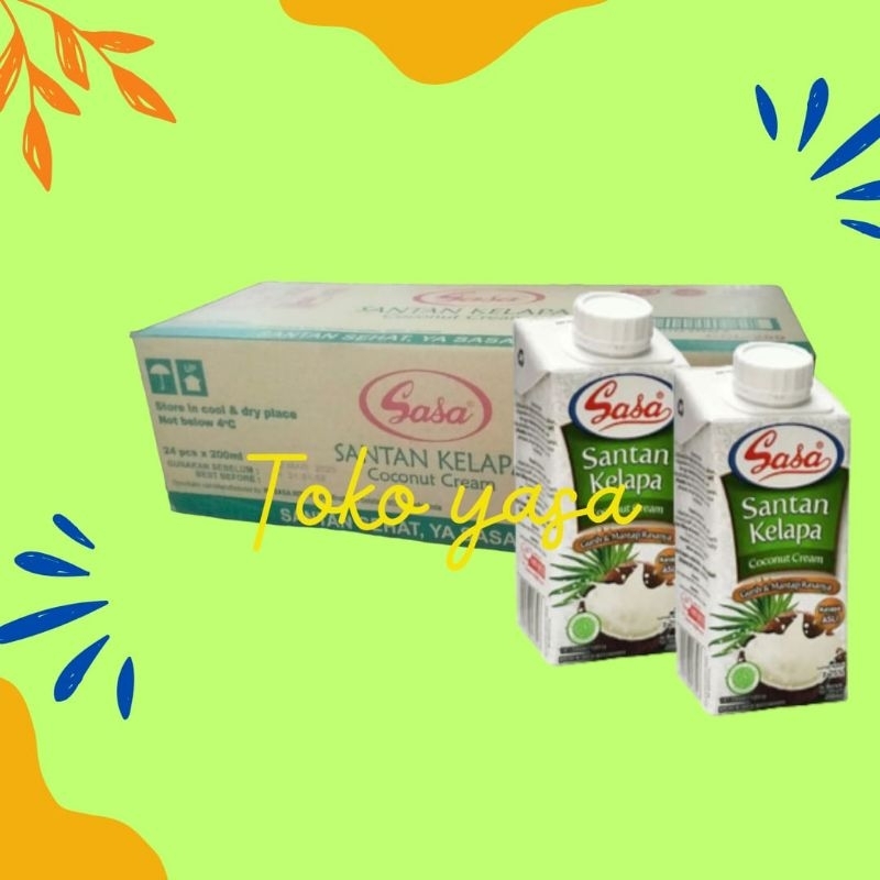 Jual Satu Dus Sasa Santan Kelapa Instant 200 ml 24 pcs | Shopee Indonesia