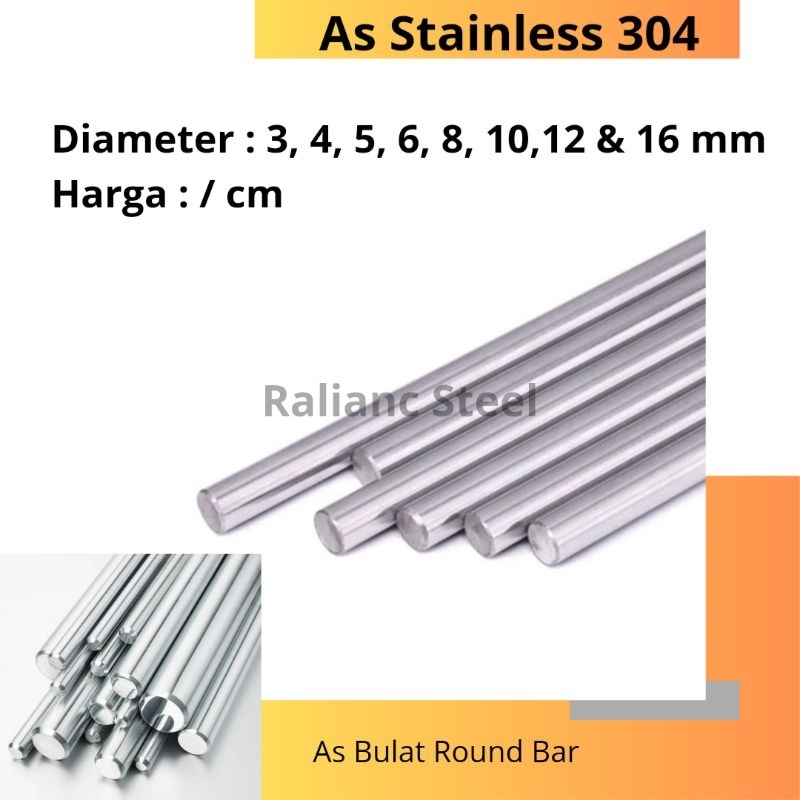 Jual As Stainless 304 Round Bar - As Stainless Berbagai Ukuran (Custom ...