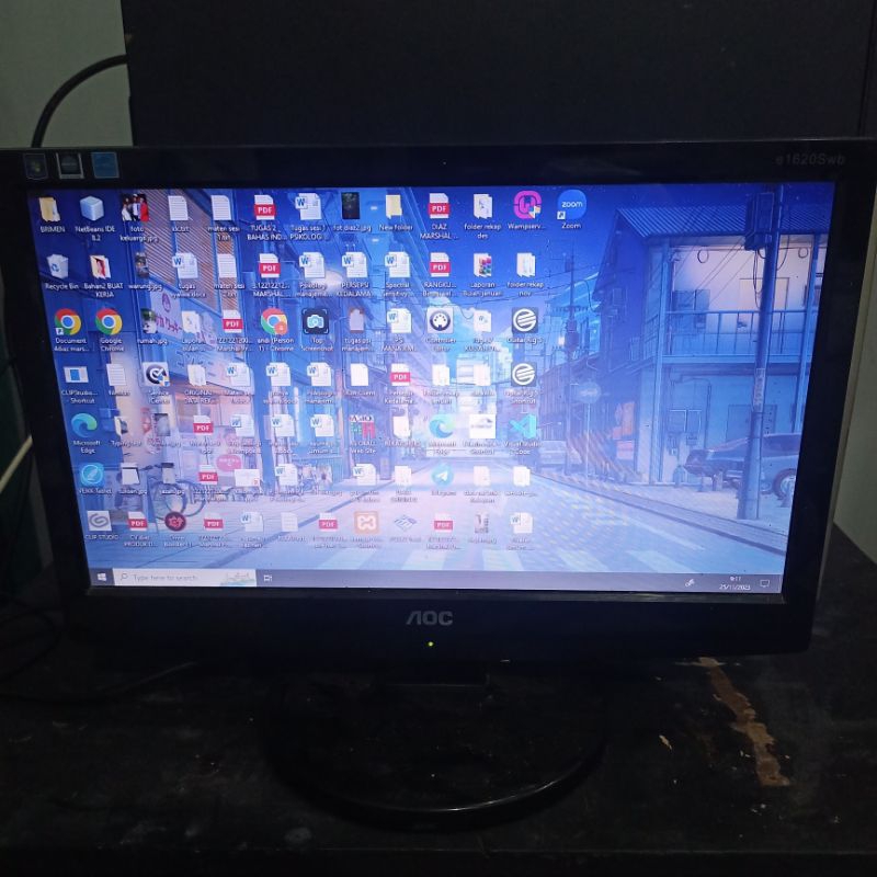 Jual Monitor 16 inch AOC e1620Swb normal mulus garansi | Shopee Indonesia