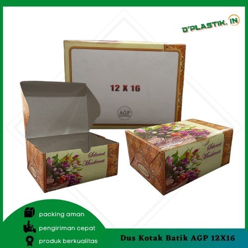 Jual KARDUS MAKANAN SNACK BOX MOTIF BATIK SELAMAT MENIKMATI 12X16 ...