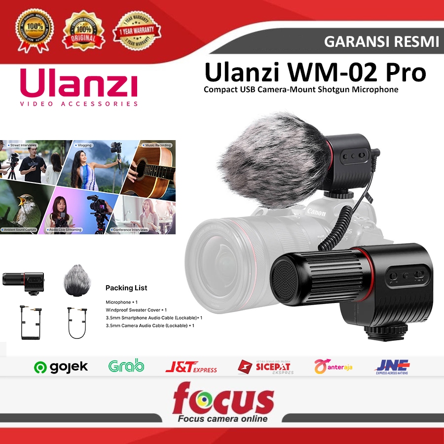 Jual Ulanzi WM-02 Pro Compact USB Camera-Mount Shotgun Microphone | Shopee Indonesia