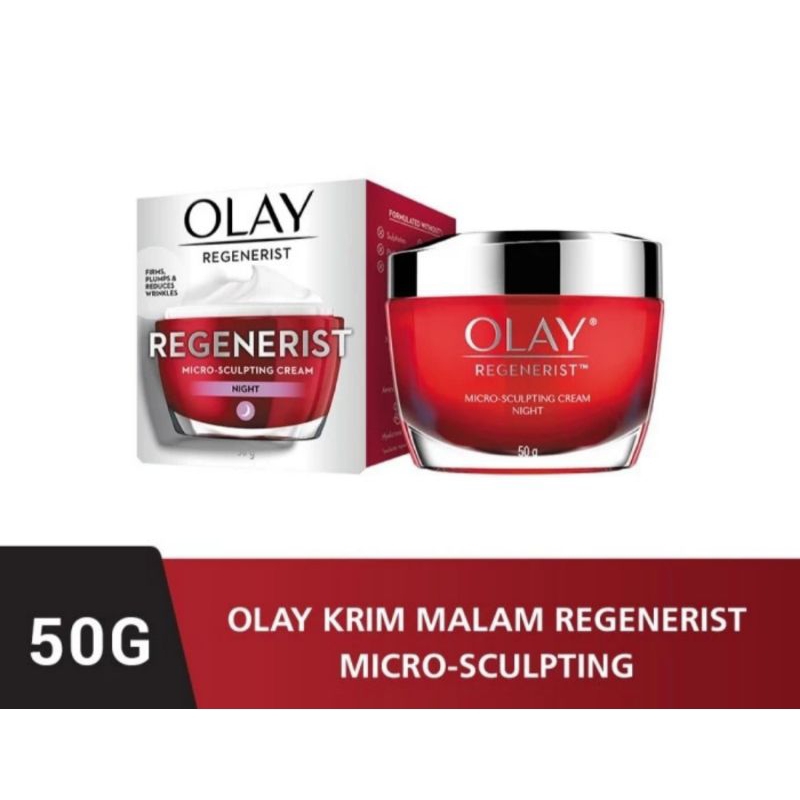 Jual OLAY REGENERIST MICRO SCULPTING SERUM 50 ML/Micro Night cream(ED 2025-2026) | Shopee Indonesia