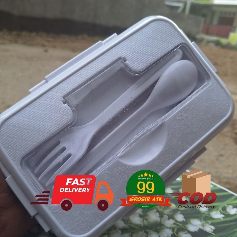 Jual TRI-J LUNCH Box Makan/Kotak Bekal Plastik/kotak Nasi/Tempat Makan ...
