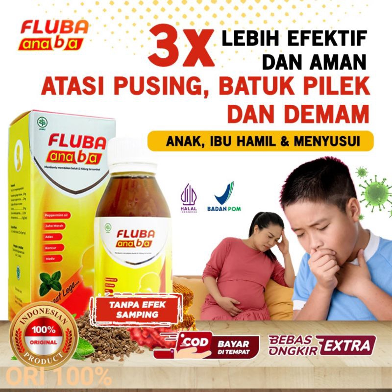 Jual FLUBA ANABA Legakan Batuk & Flu Untuk Anak & Dewasa | Fluba Anaba ...