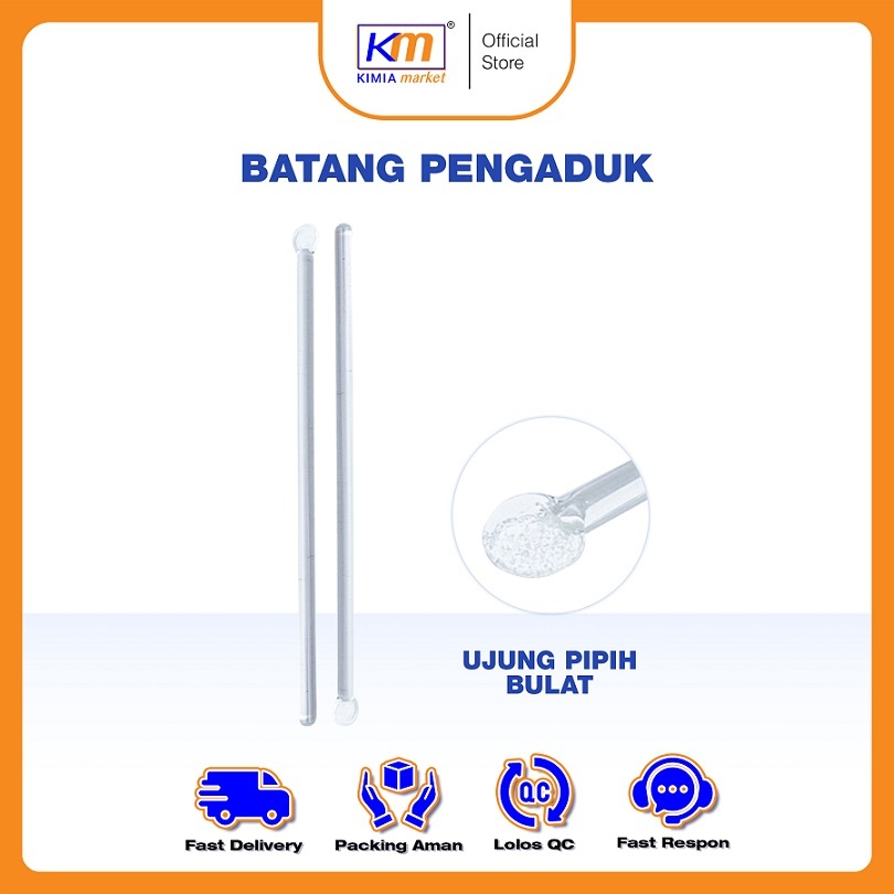Jual Batang Pengaduk Kaca Ukuran 20cm / Batang Pengaduk Laboratorium ...