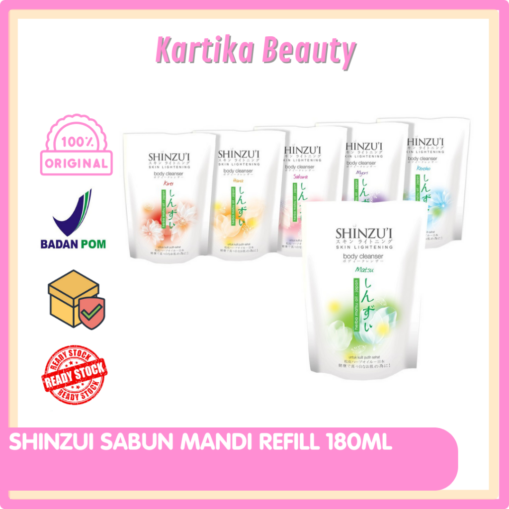 Jual SHINZUI SABUN CAIR REFILL 180ML BODY CLEANSER KEMASAN POUCH REFIL ...