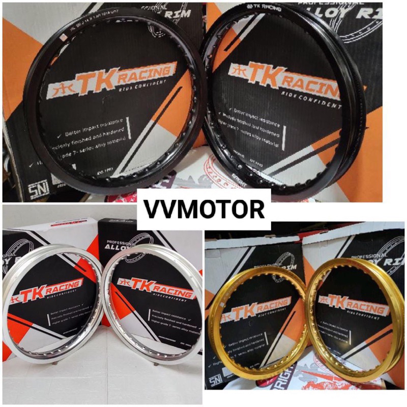 Jual VELG JARI” TK RACING 1 SET 2PCS UK 140/160 160/185 185/215 RING 17 ...