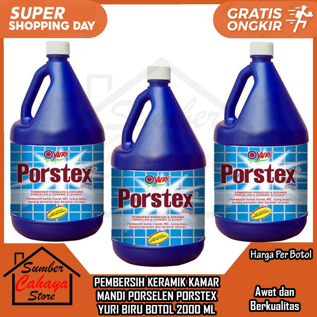 Jual Porstex Pembersih Keramik Botol Yuri 2000 Ml Bersihkan Kerak ...