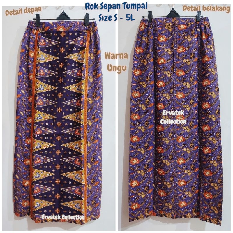 Jual Rok Sepan Tumpal ST38 WARNA UNGU / Pucuk Rebung Betawi / Bawahan ...