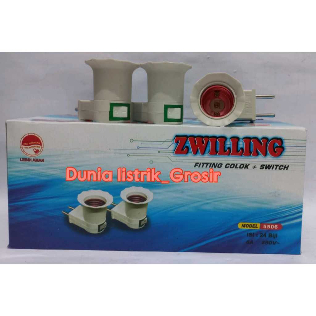 Jual Fitting Colok + Saklar Fiting Colok Switch Zwilling SNI | Shopee ...