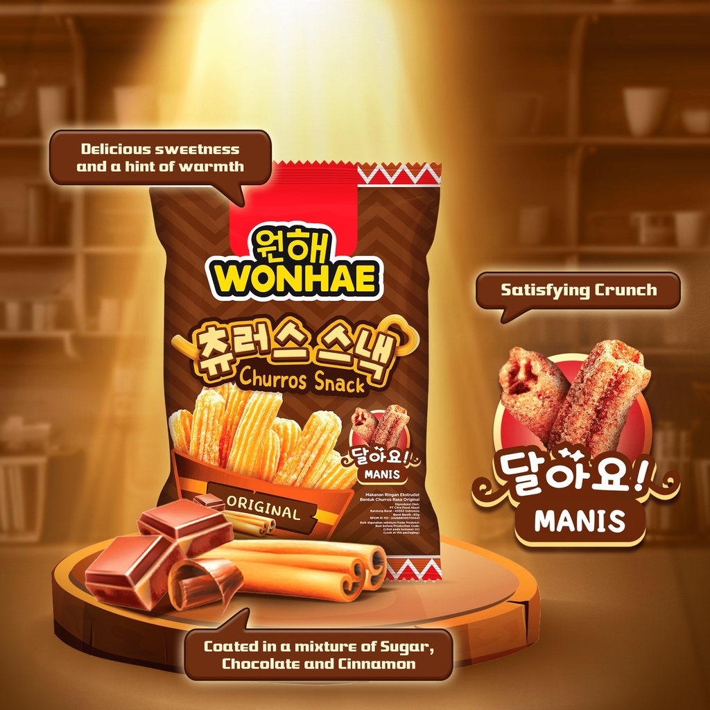Jual KOREAN SNACK BY WONHAE 80gr / CRISPY TOPOKKI / CHURROS / POTATO ...