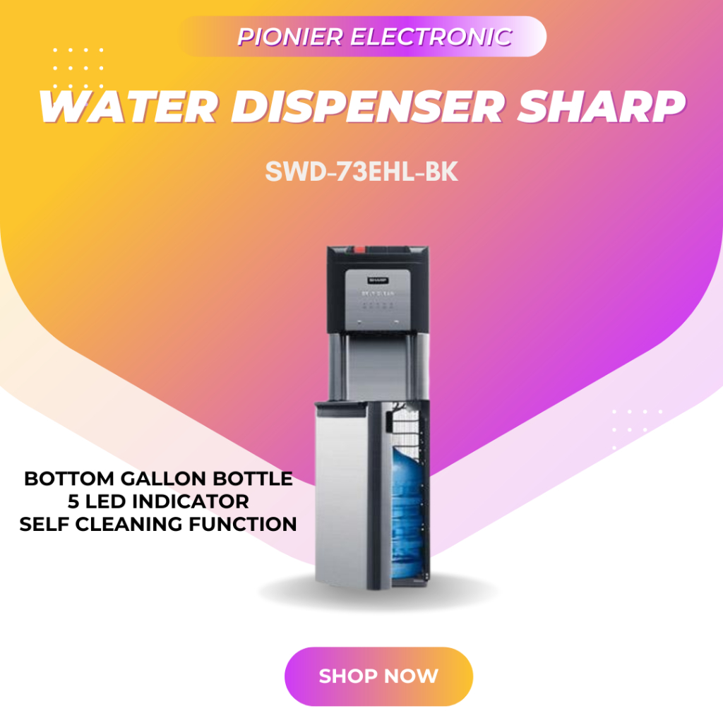 Jual [EKS - DISPLAY] WATER DISPENSER SHARP GALON BAWAH SWD-73EHL-BK ...