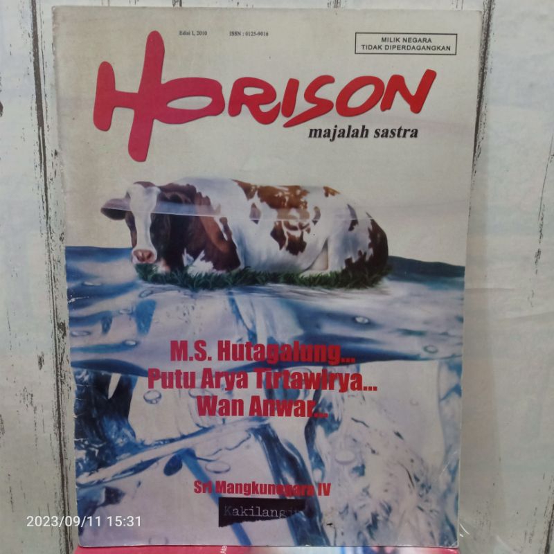 Jual ORIGINAL BUKU HORISON MAJALAH SASTRA M S Hutagalung & Putu Arya Tirtawirya & Wan Anwar ...