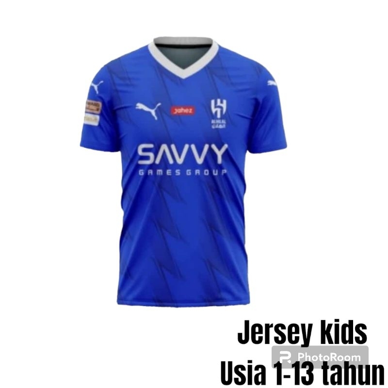 Jual jersey anak kaos bola anak Jersey anak Al hillal kaos bola anak ...