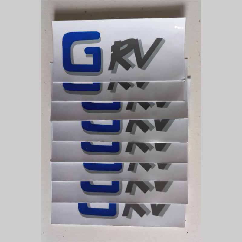 Jual Sticker tulisan GRV lis body mobil suzuki carry 1.0 g realvan grv ...