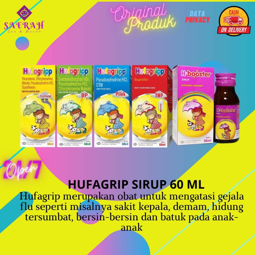 Jual Hufagrip Sirup 60 ml | Hufagrip Pilek | Hufagrip BP | Hufagrip ...
