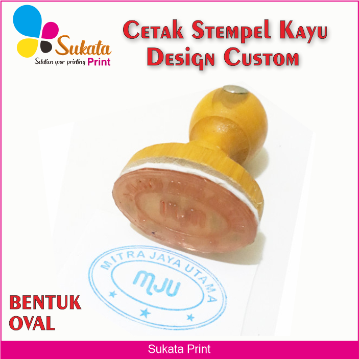 Jual Cetak Stempel Kayu Bentuk Oval | Cetak Stempel Kayu Design Custom ...