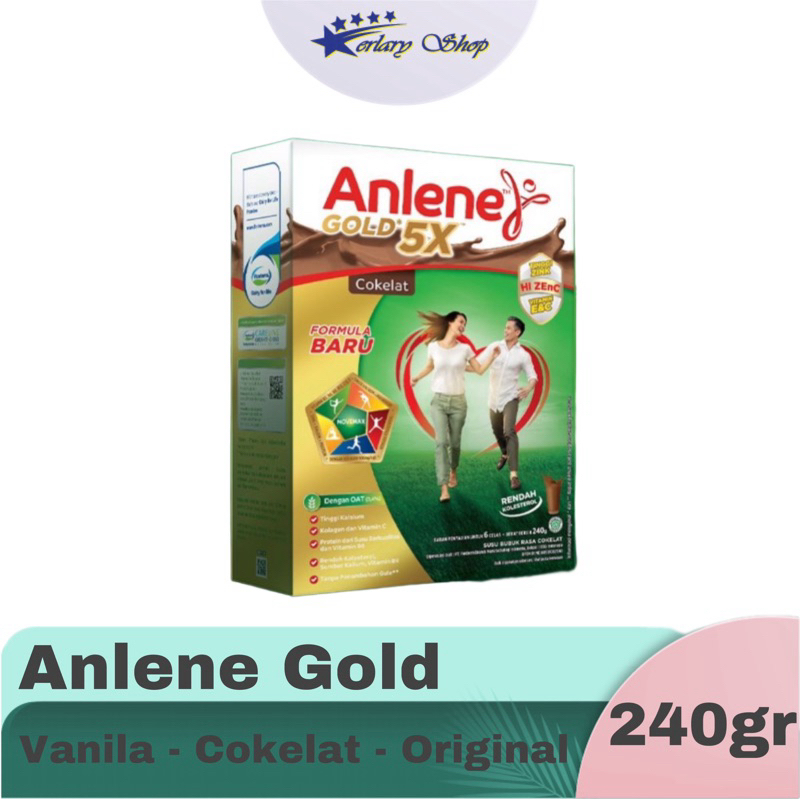 Jual Anlene gold 240gr vanila coklat original / Anlene actifit 250gr ...