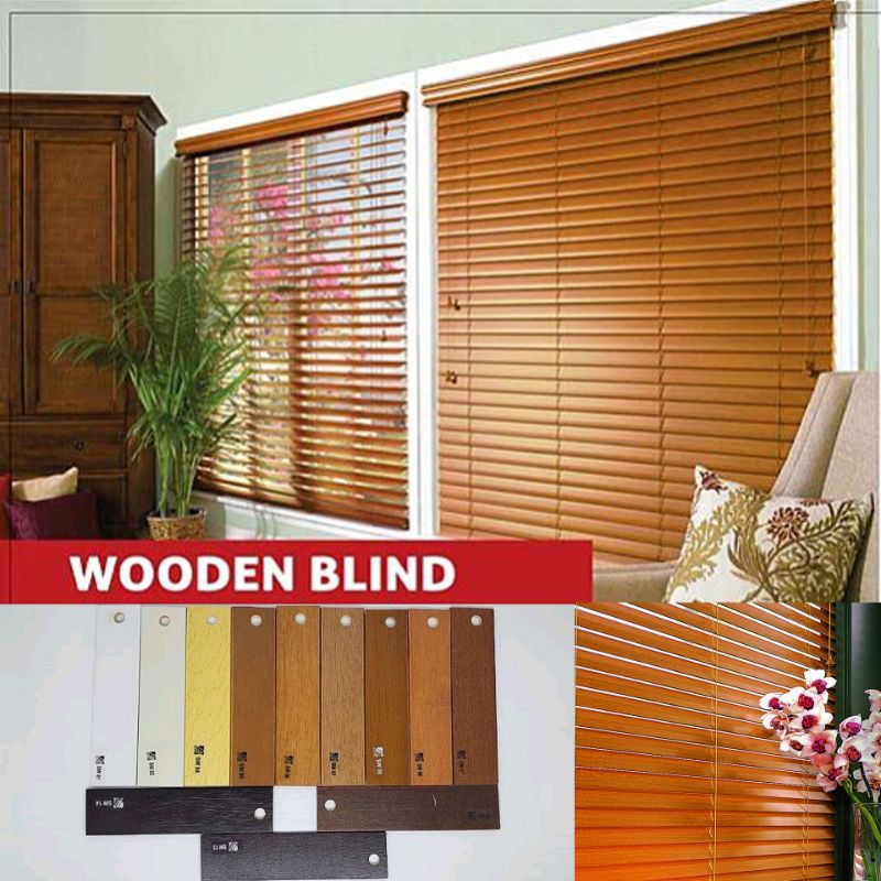 Jual KREY GORDEN TIRAI JENDELA WOODEN BLIND / GORDEN JENDELA KAYU SOLID ...