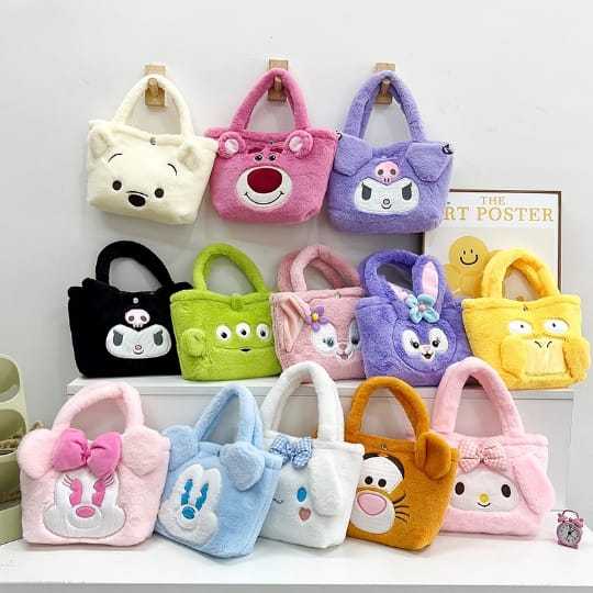 Jual Mouseman - Tas Bulu Lucu Karakter Boneka / Shoulder Tote Bag Cute ...