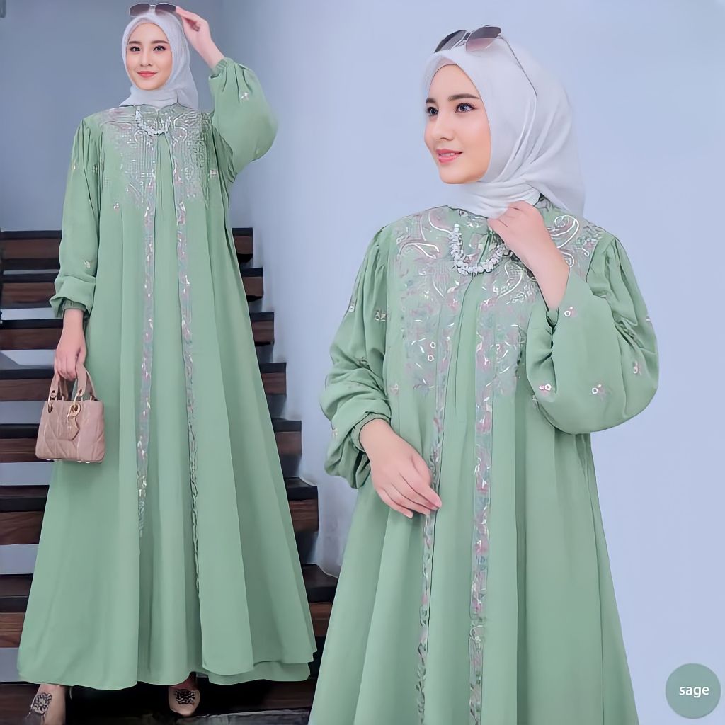 Jual Zuca Shop CLARA DRESS Crinkle Airflow Premium Gamis Kringkel ...