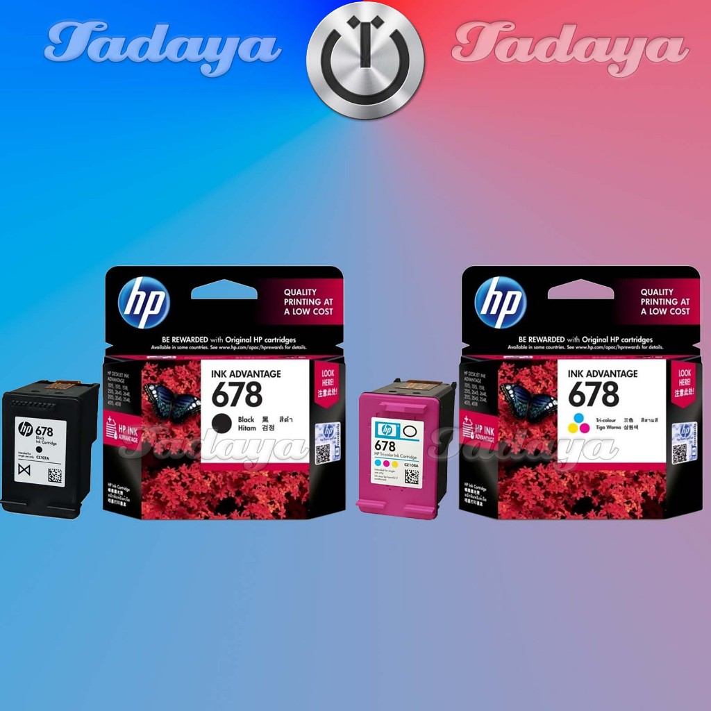 Jual Cartridge HP 678 Black / HP678 Colour Catridge Original Tinta ...