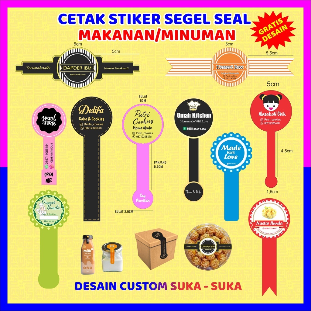 Jual STIKER SEGEL A3+ | STICKER LABEL | STICKER CUSTOM | STIKER KUE ...