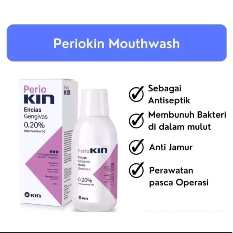 Jual Perio Kin Kumur Obat kumur Chlorhexidine | Shopee Indonesia