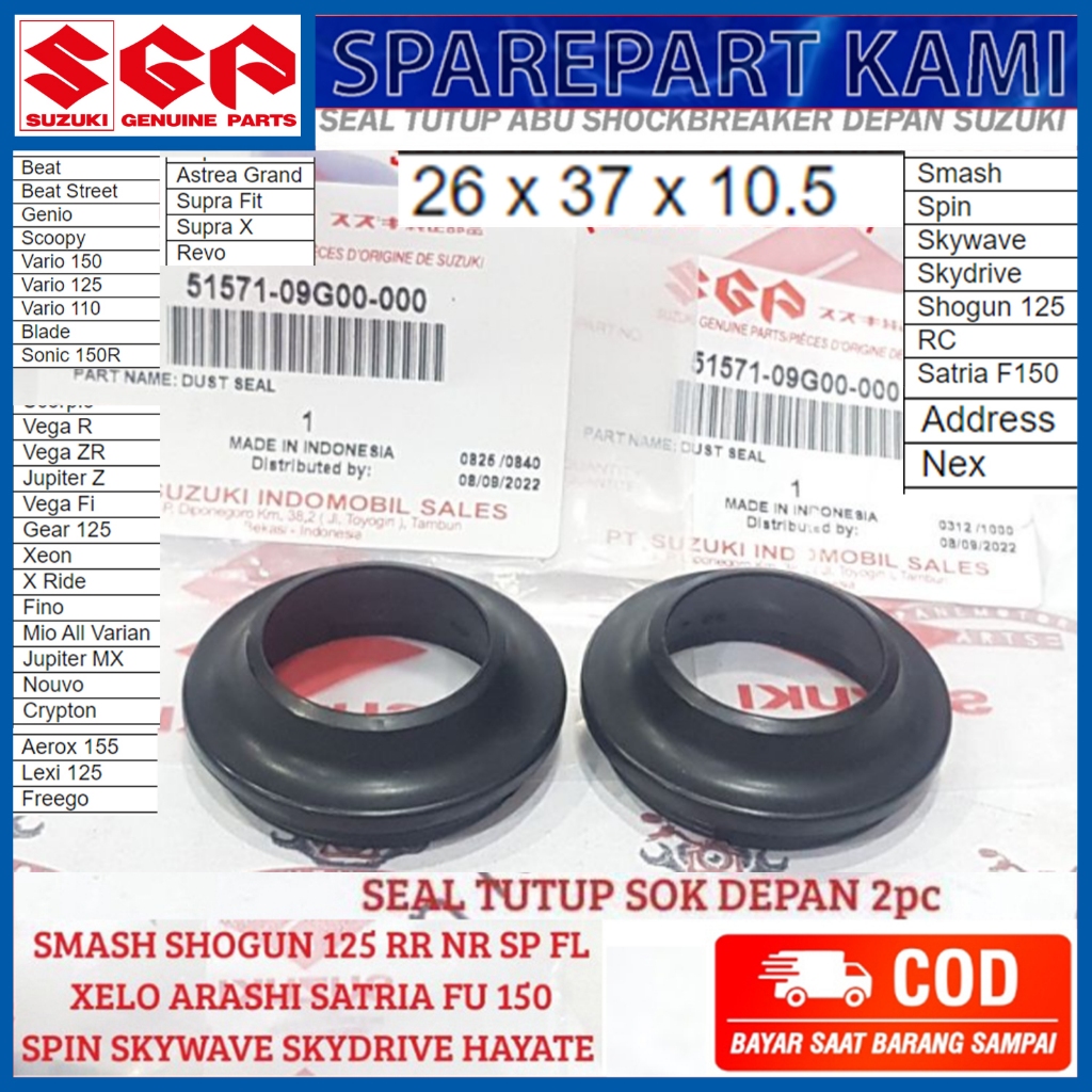 Jual SEAL ABU TUTUP DEBU SHOCK 1 SET SUZUKI SATRIA FU 150 INJEKSI KARBU SPIN SMASH SKYWAVE ...
